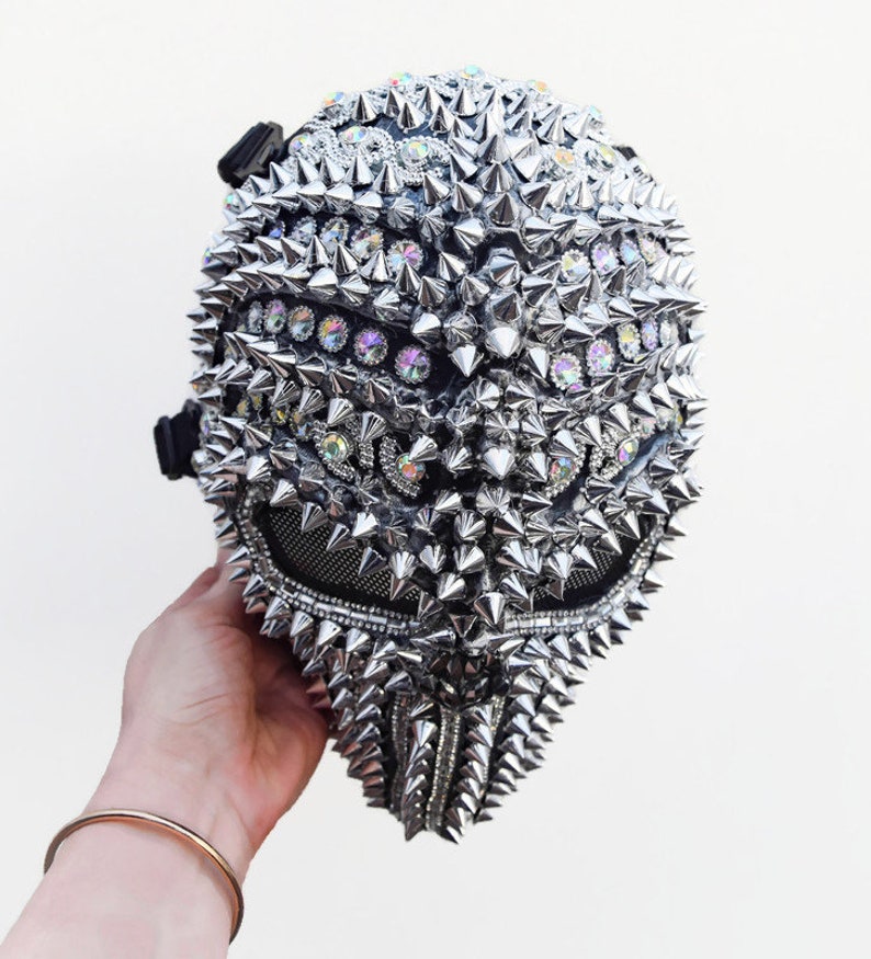 Men's Festival Spiked Skull Full Face Mask Christmas Gift | Etsy