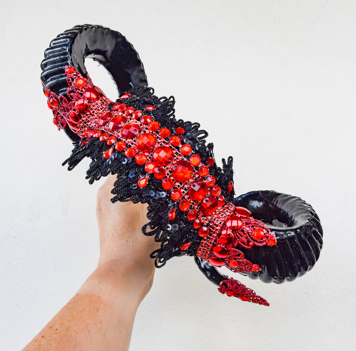 Halloween Costume Vampire Demon Queen Festival Horns Headdress - Etsy