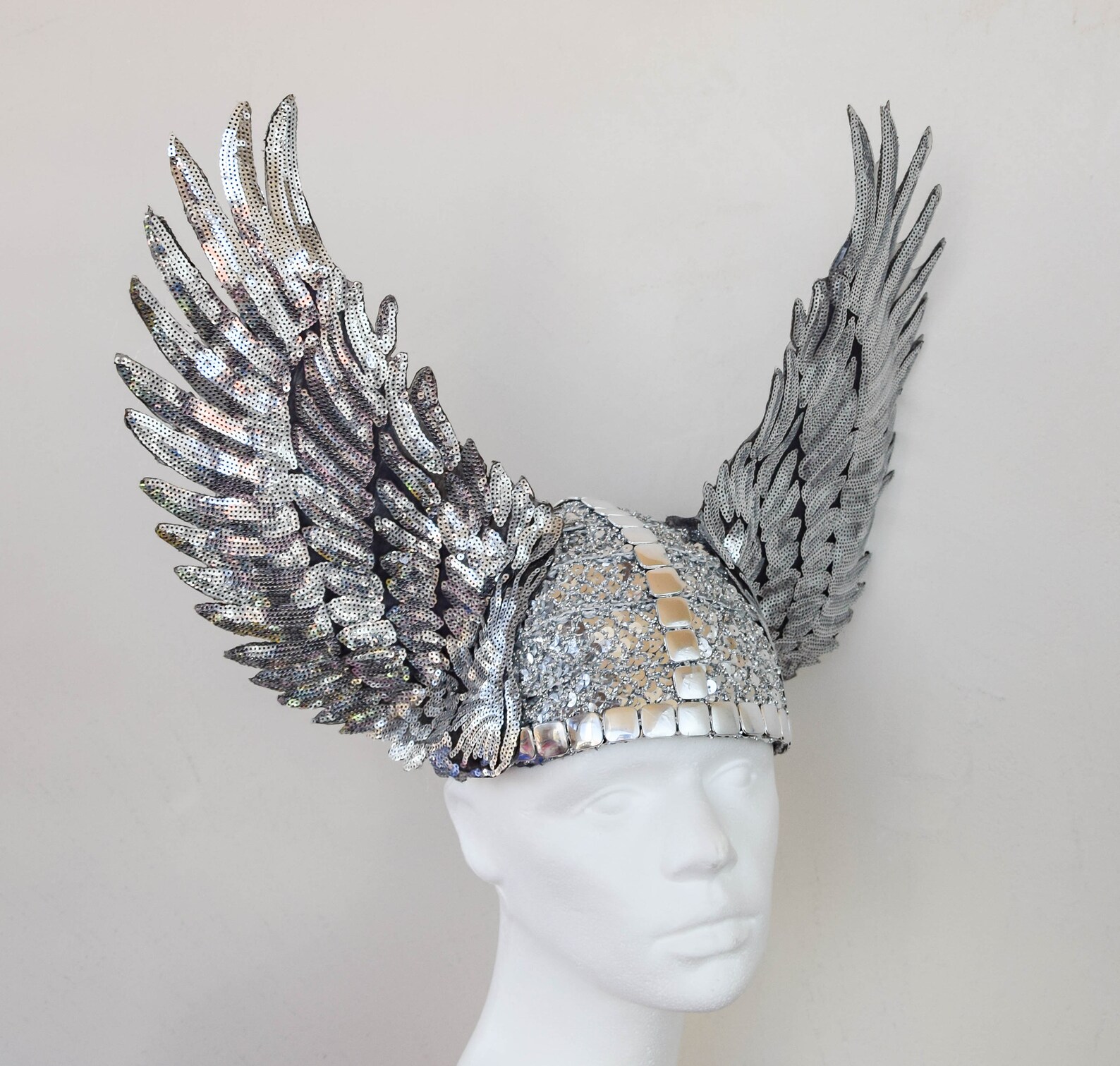 Winged Helmet Headpiece Valkyrie Headdress Mercury Helmet - Etsy