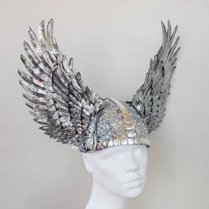 Winged Helmet Headpiece, Valkyrie Headdress, Mercury Helmet, Halloween ...