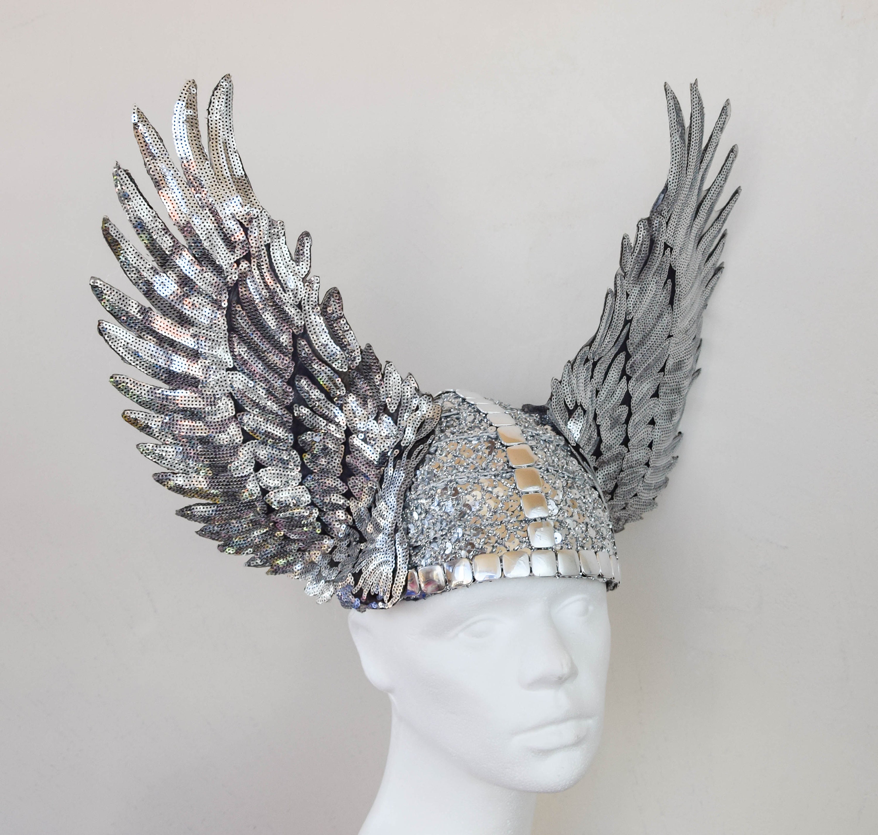 Winged Helmet Headpiece Valkyrie Headdress Mercury Helmet - Etsy