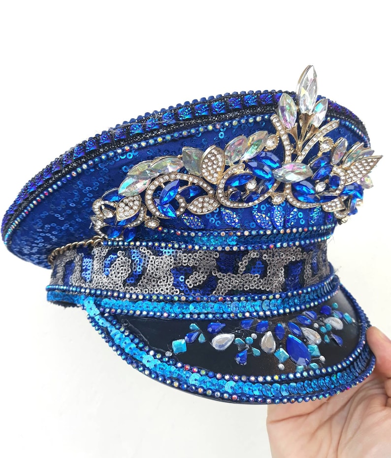 Blue Festival Captain Hat Size 54cm ladies' S | Etsy