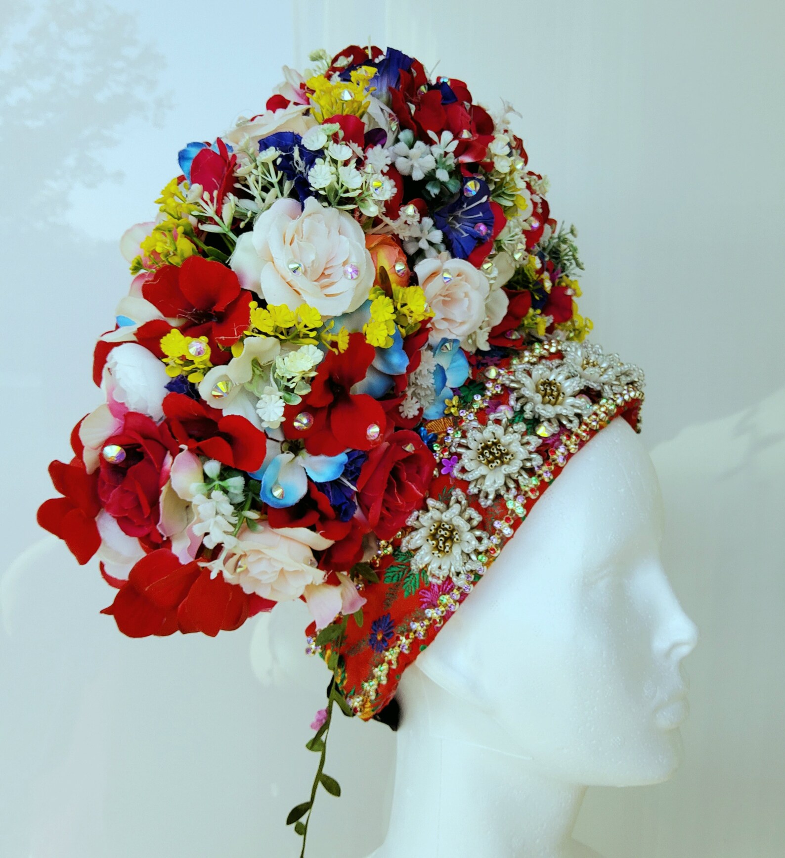Slavic Flower Crown, Kokoshnik Folk Headdress, Czech, Ukranian, Slovak ...