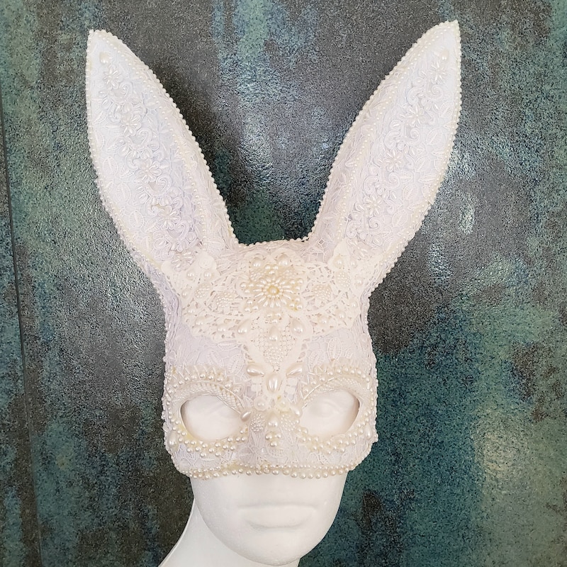 White Rabbit Mask - Etsy