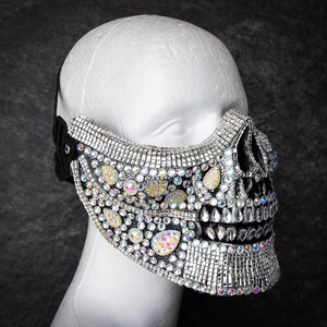 Silver Skull Mask, Festival Men's Women's Mask, Masquerade Half Face ...