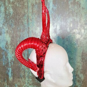 Red Double Horns Headpiece , Vampire Crown , Halloween Costume ...