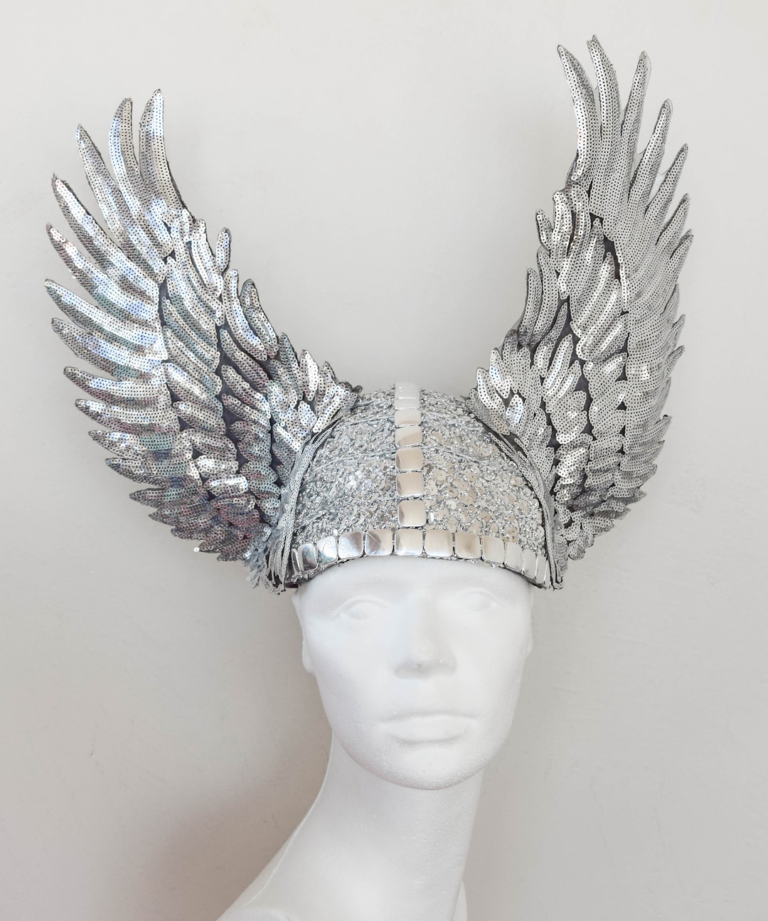 Winged Helmet Headpiece, Valkyrie Headdress, Mercury Helmet, Halloween ...