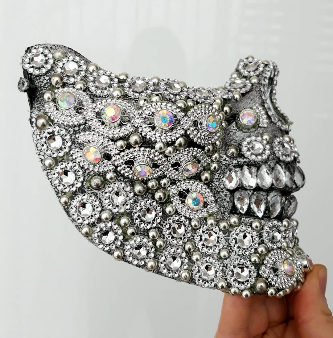 Men's Skull Mask, Festival Mask, Half Face Halloween Protective Mask - Etsy