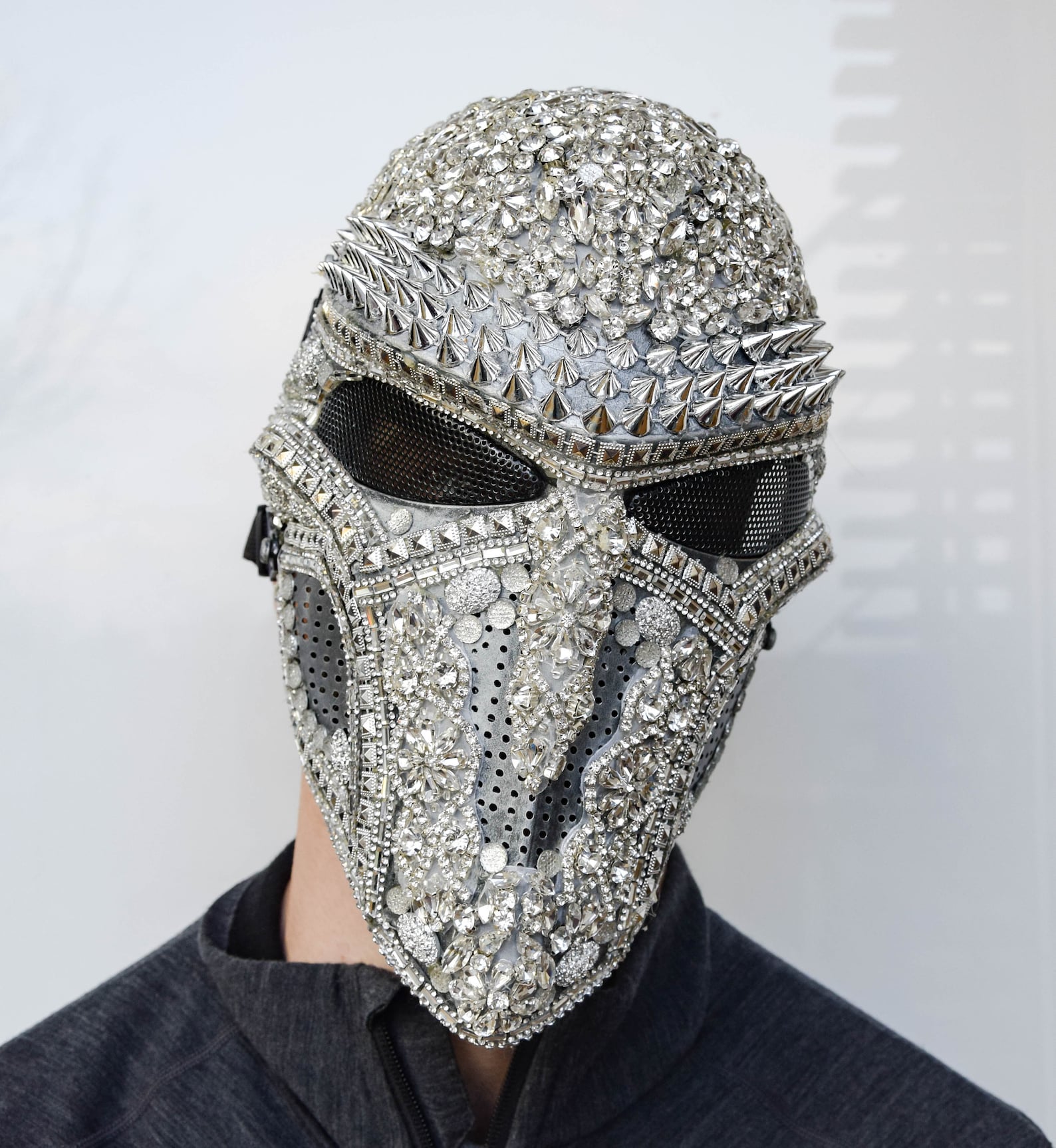 Men's Full Face Jewelled Mask, Reaper Overwatch Halloween Festival ...