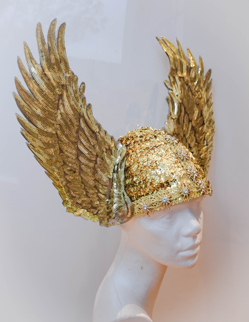 Men's Women's Winged Headdress Helmet Headpiece | Etsy