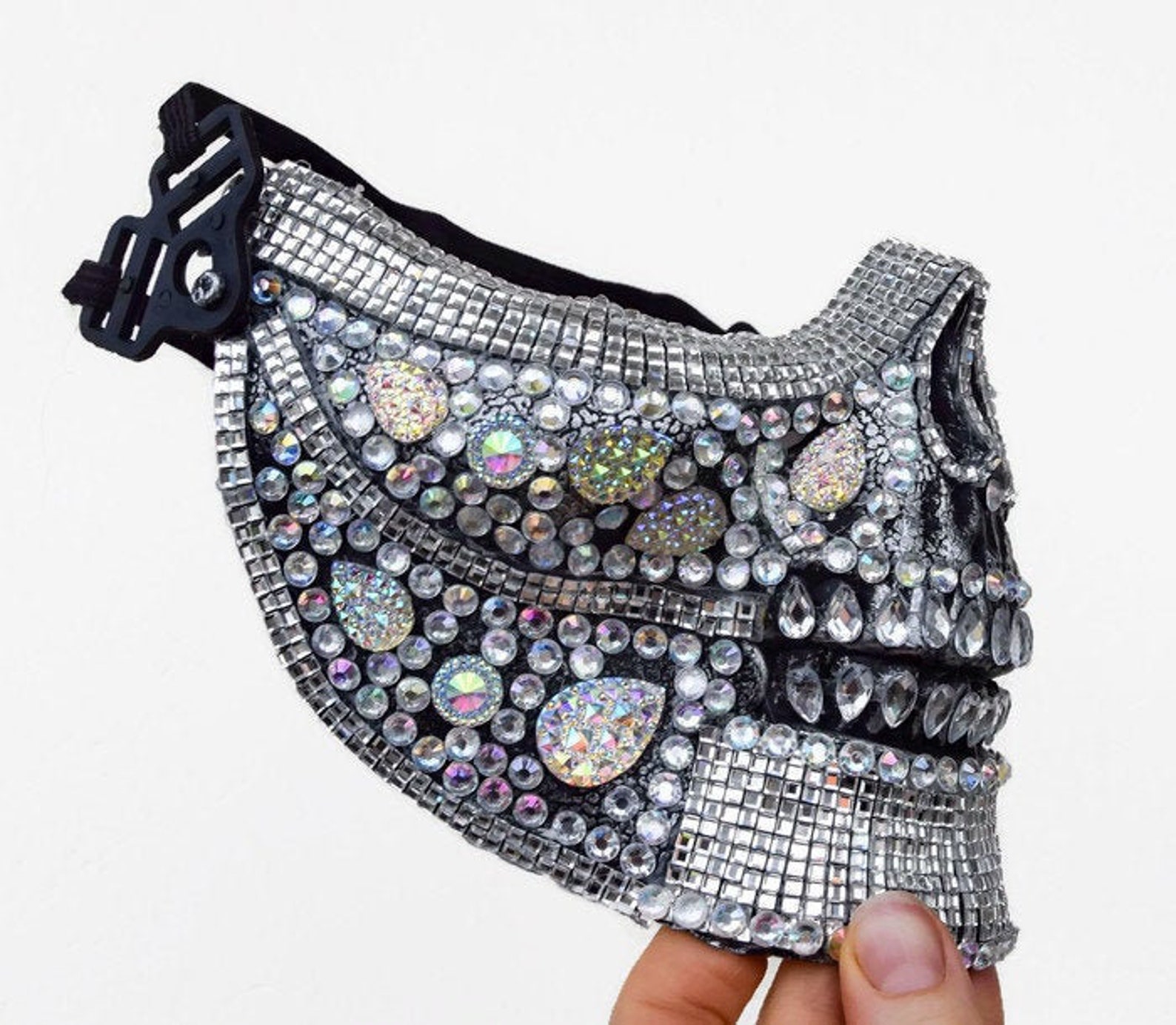 Silver Skull Mask, Festival Men's Women's Mask, Masquerade Half Face ...