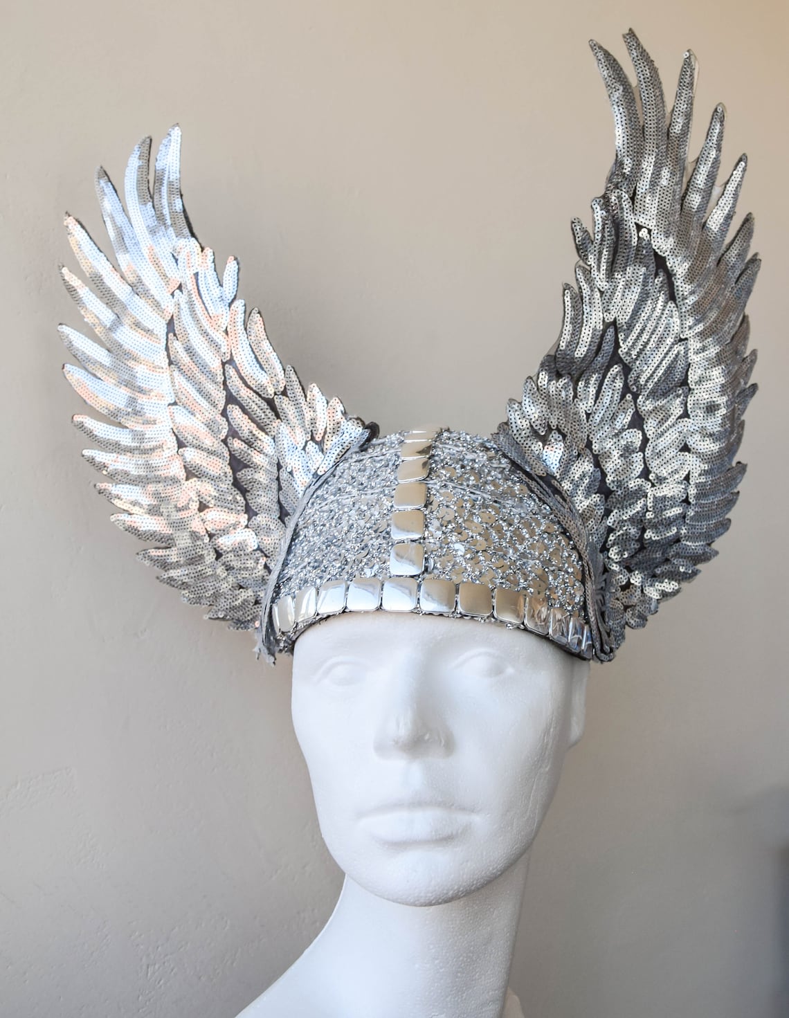 Winged Helmet Headpiece Valkyrie Headdress Mercury Helmet - Etsy