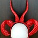 Red Double Horns Headpiece , Vampire Crown , Halloween Costume ...
