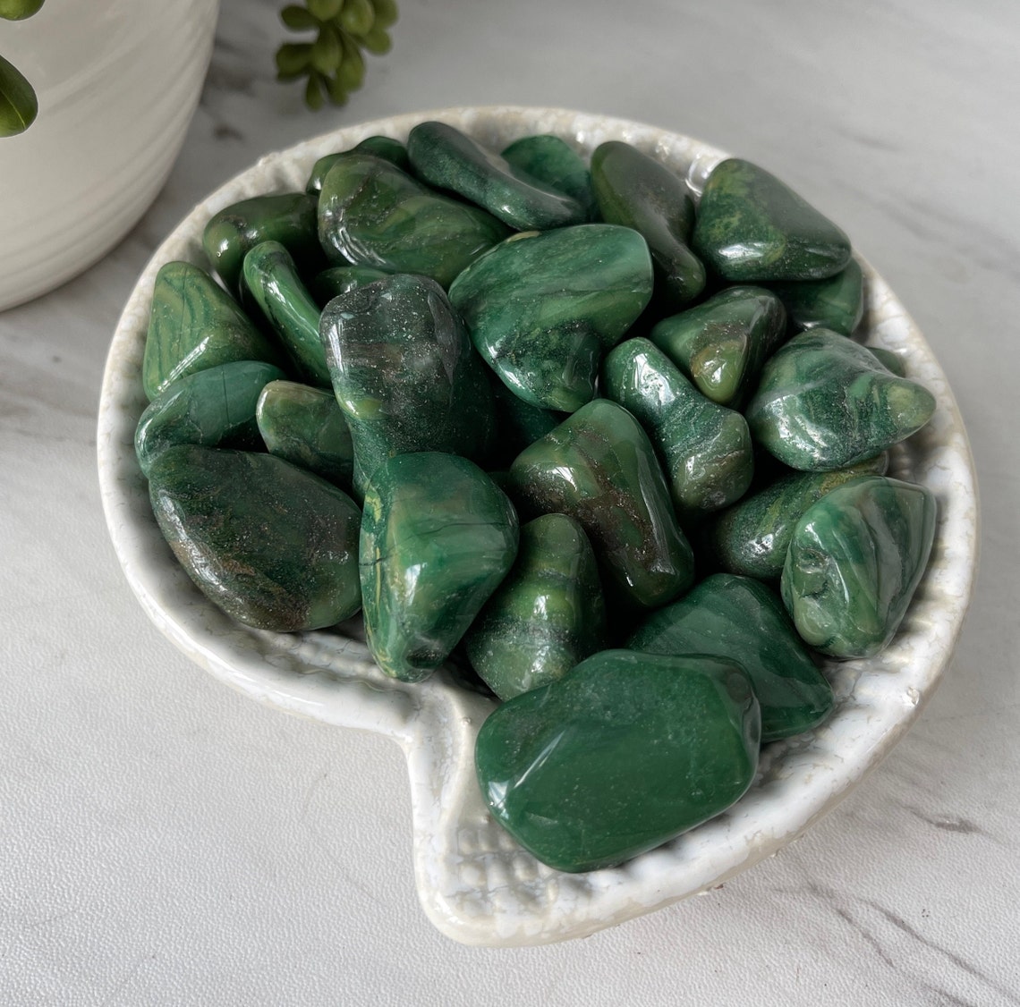 Budstone Tumble // Buddstone // African Green Jade - Etsy