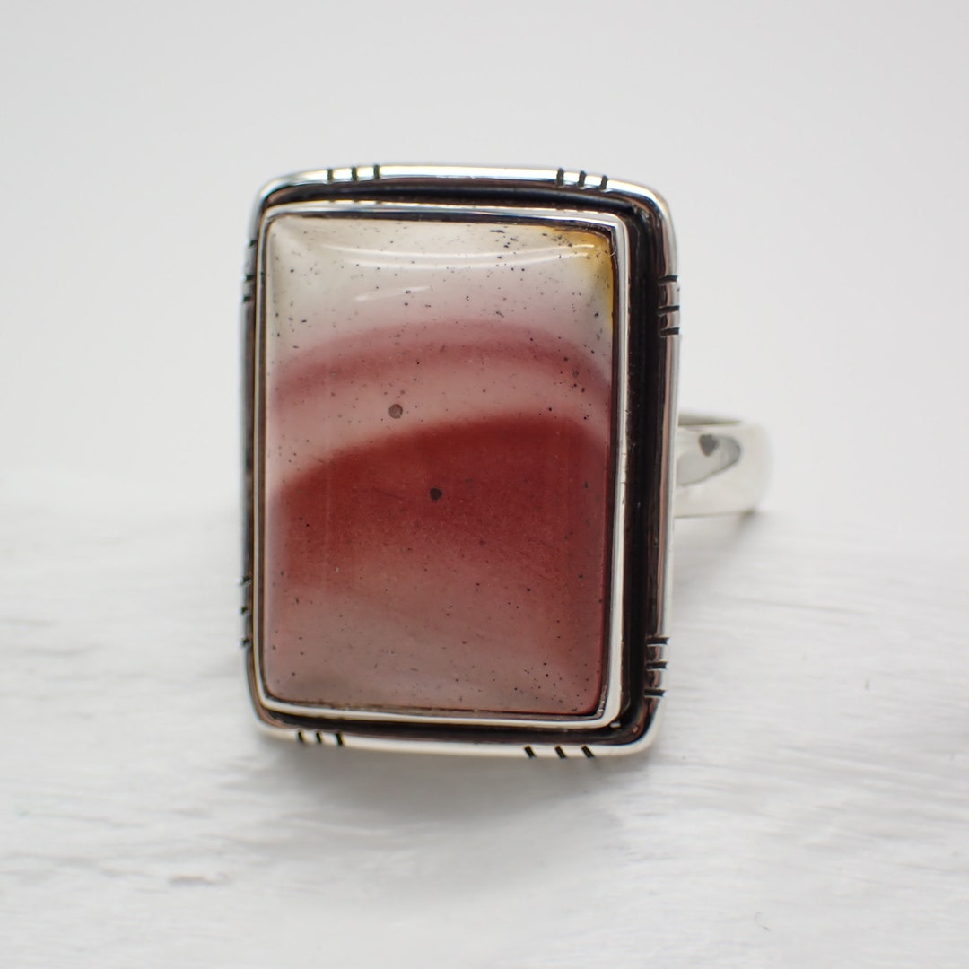 Sterling Silver Mookaite Jasper Ring Size 10 - Etsy