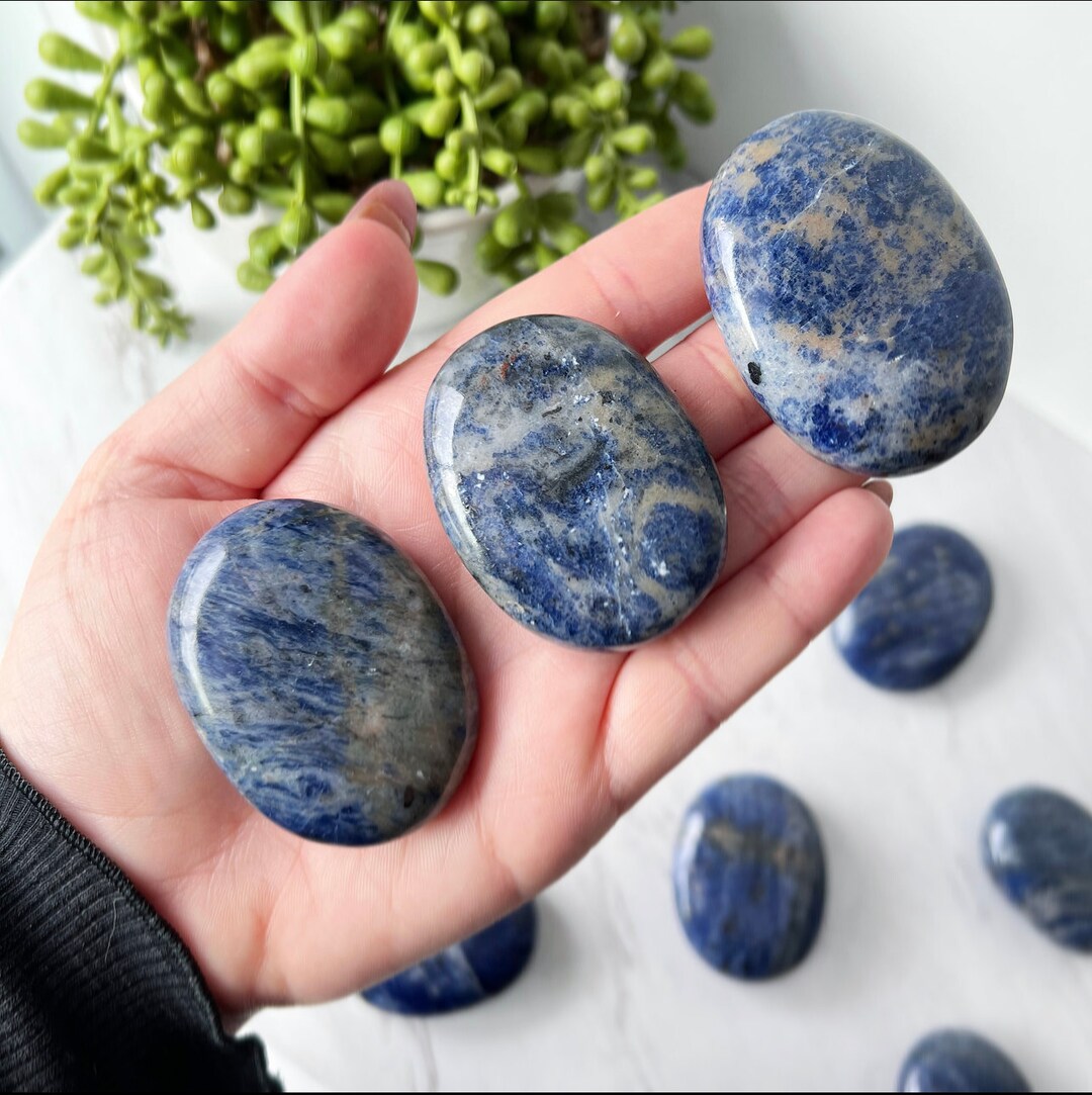 Sodalite Palm Stone - Etsy