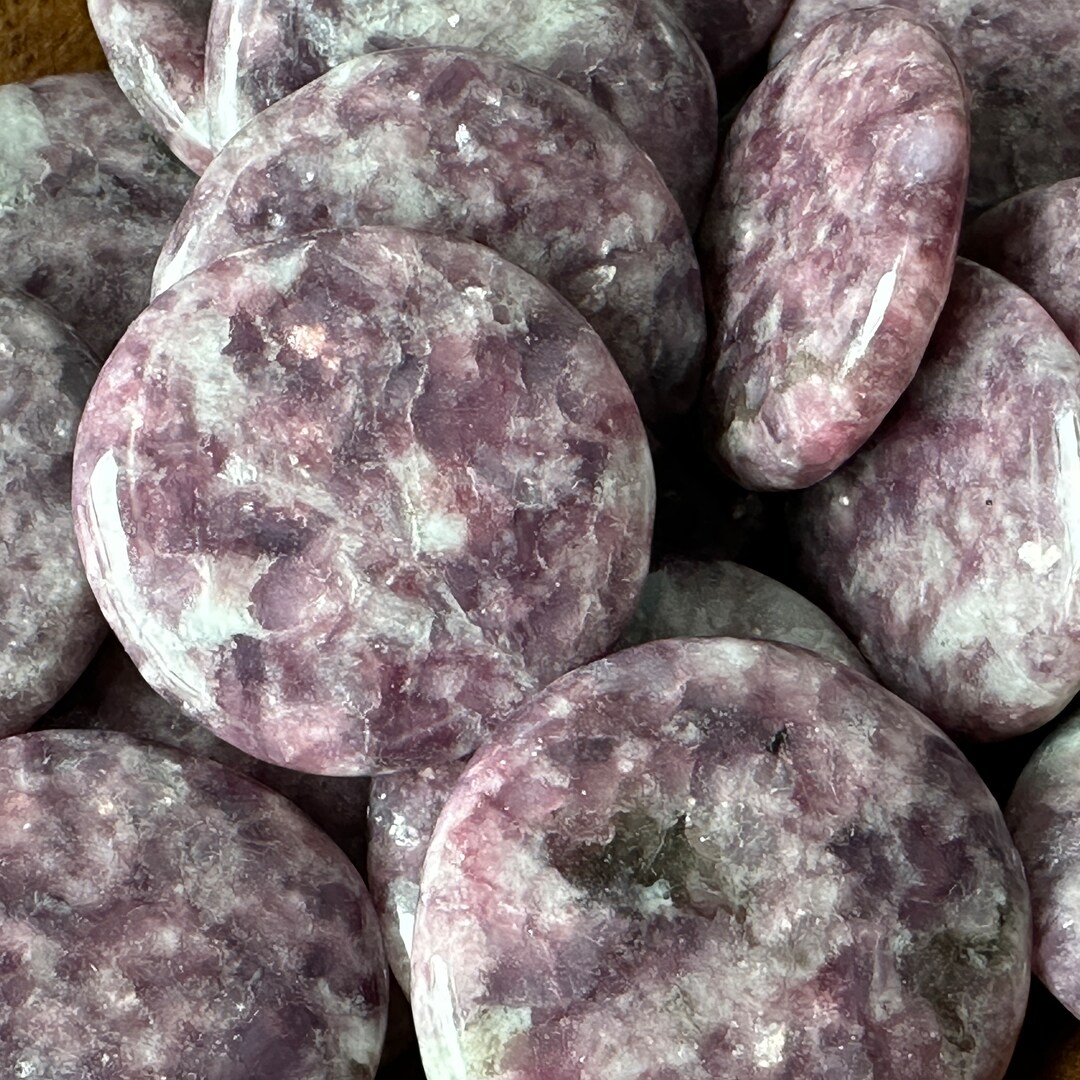 Lepidolite Worry Stone - Etsy