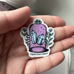 Magic Spell Crystals in a Bottle Vinyl Waterproof Sticker - Etsy