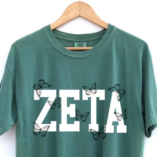 Zeta Tau Alpha Horizontal Greek Letter Flag / Blush & Marble / | Etsy