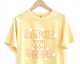 Delta Gamma // Flower Power Sorority Shirt // Comfort Colors - Etsy