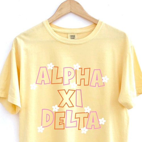 Alpha Xi Delta // Flower Power Sorority Shirt // Comfort - Etsy