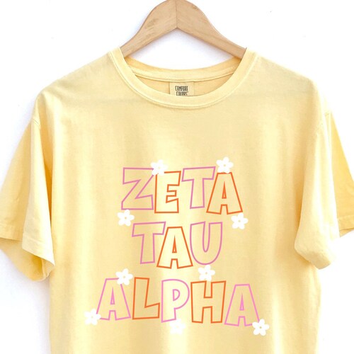 Custom Zeta Tau Alpha Sorority Shirt Multiple Comfort Color - Etsy