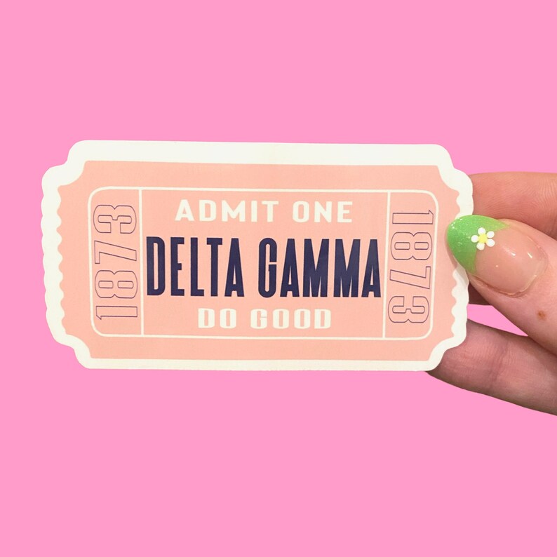 Admit One Ticket Sorority Sticker // Greek Sticker // Sorority - Etsy
