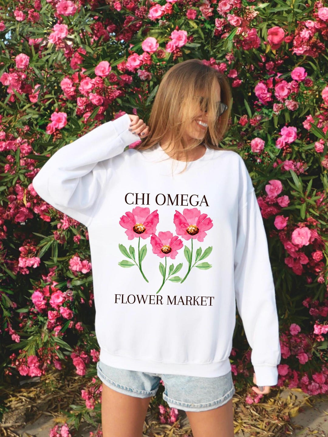 Chi Omega // Chi O // Flower Market Sorority Sweatshirt // Flowers ...