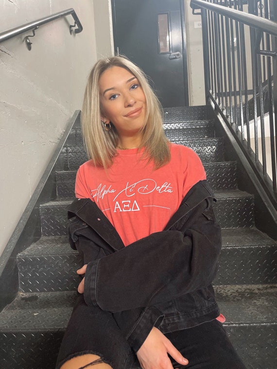 Alpha Xi Delta // Axid // Greek Letters and Script Sorority - Etsy