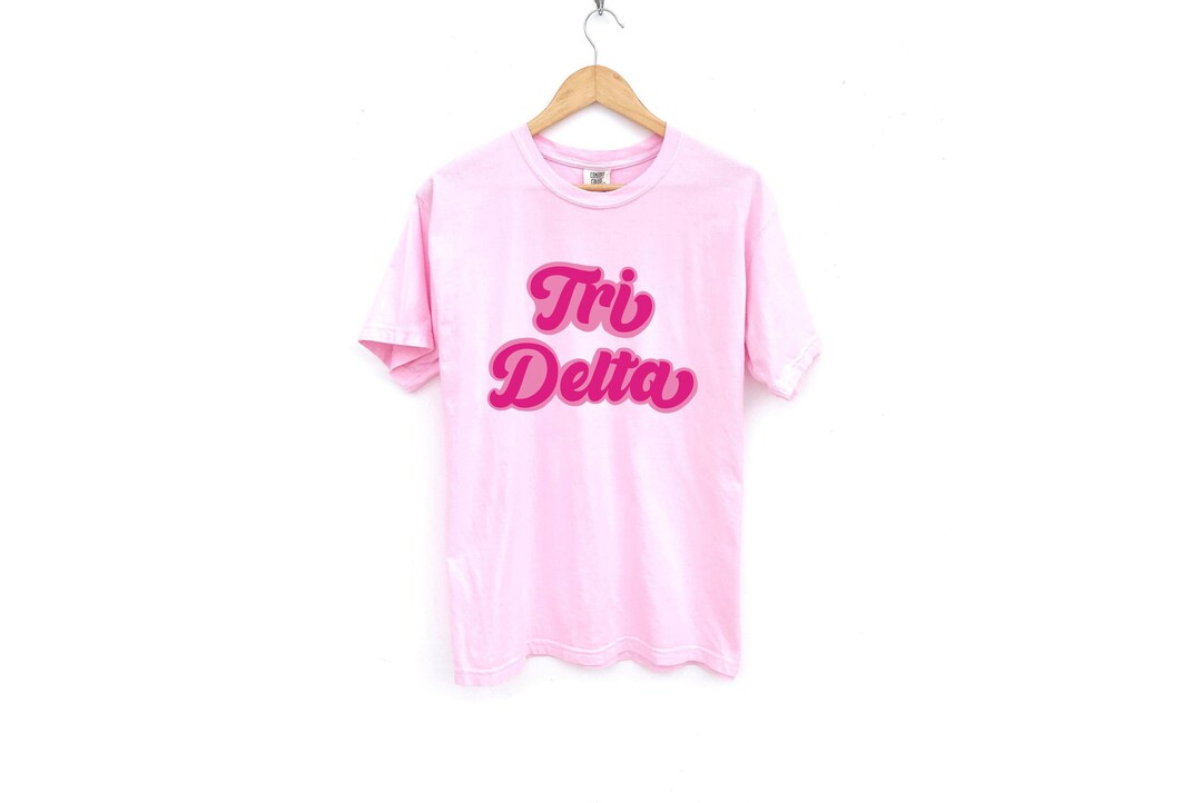 Tri Delta Sorority Shirt, Comfort Colors Blossom Pink - Etsy