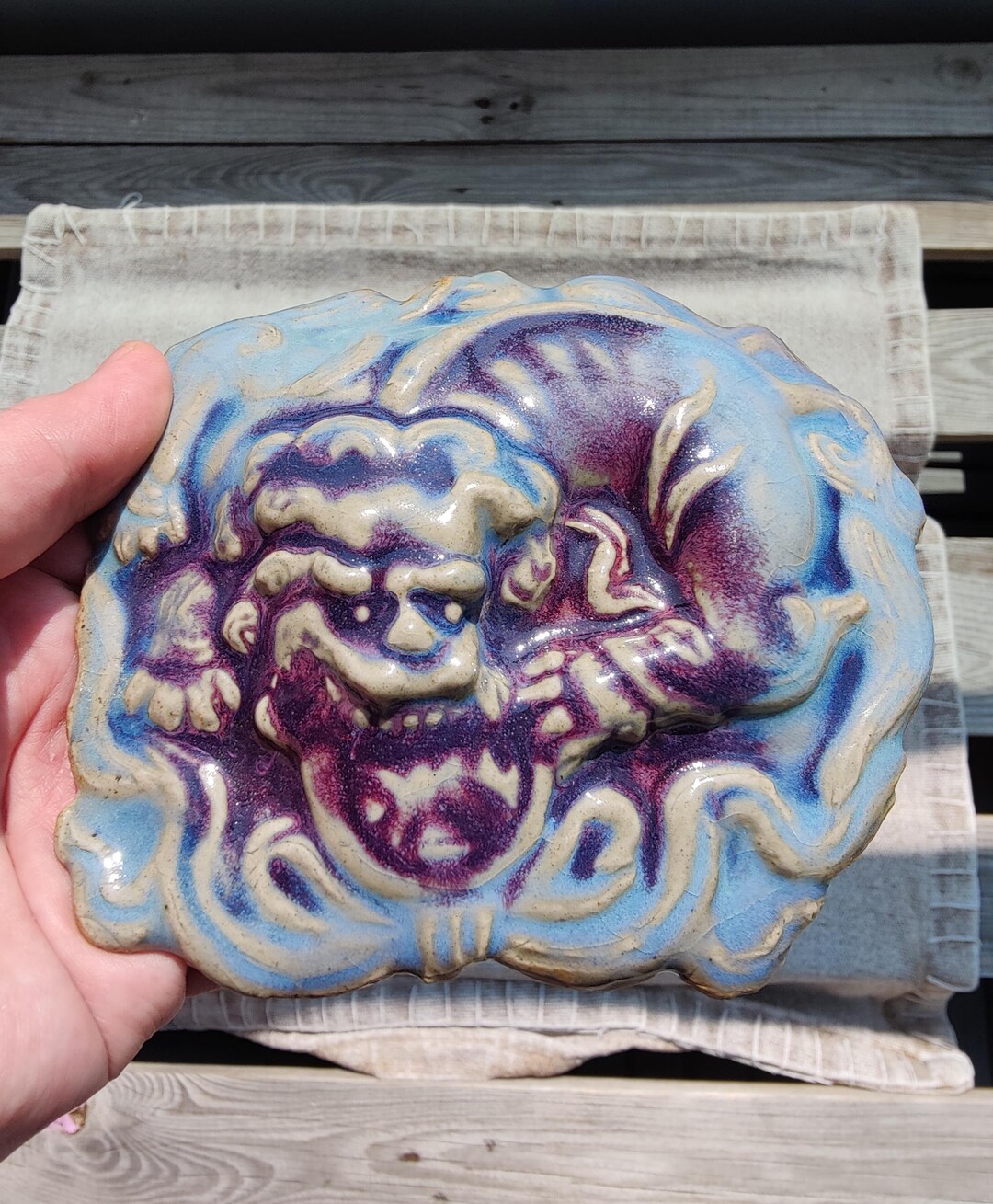 Antique Chinese Porcelain Jun Glazed Plaque - Etsy