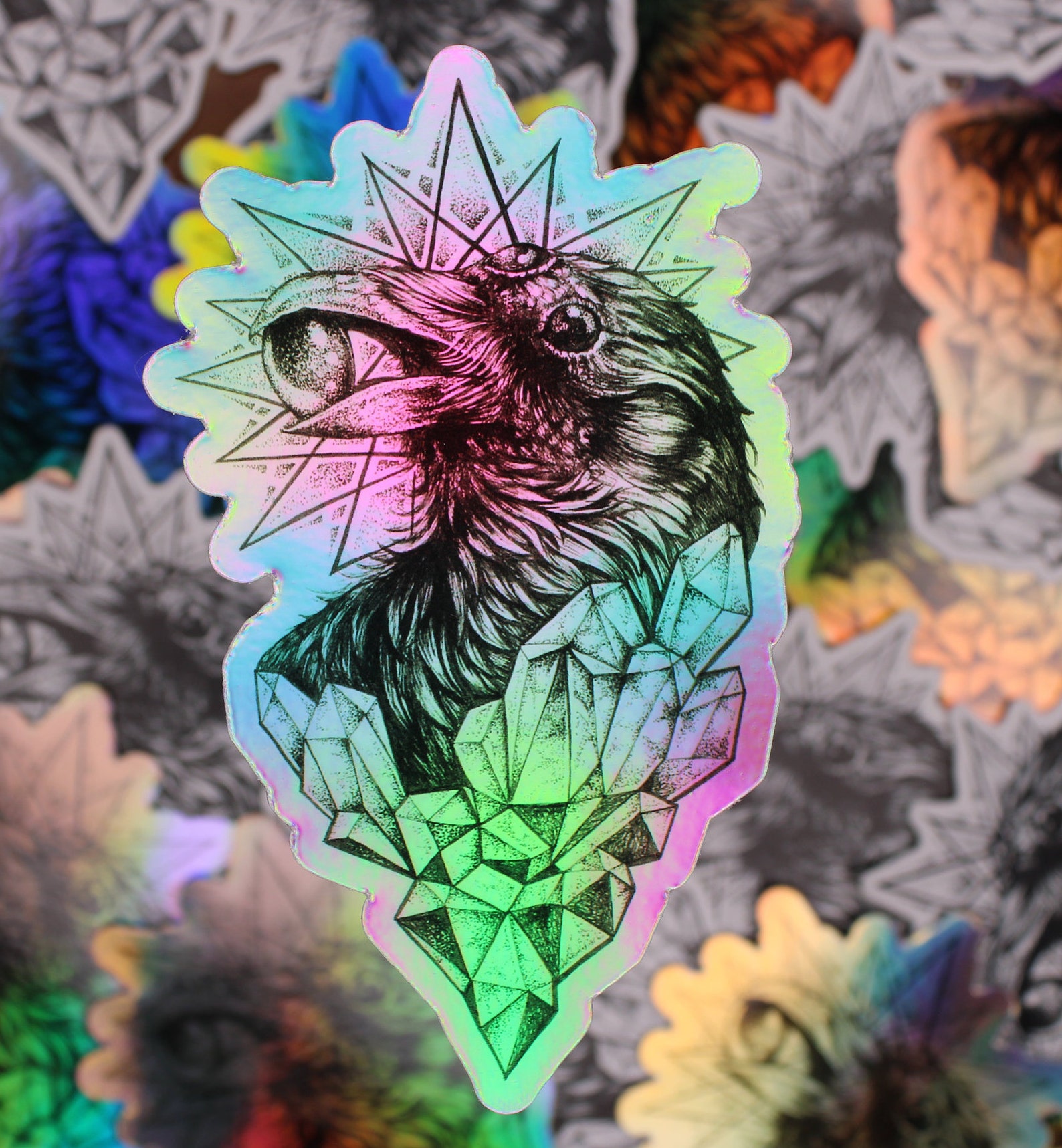 THREE-EYED RAVEN Raven Fantasy Art Mystical Vinyl | Etsy