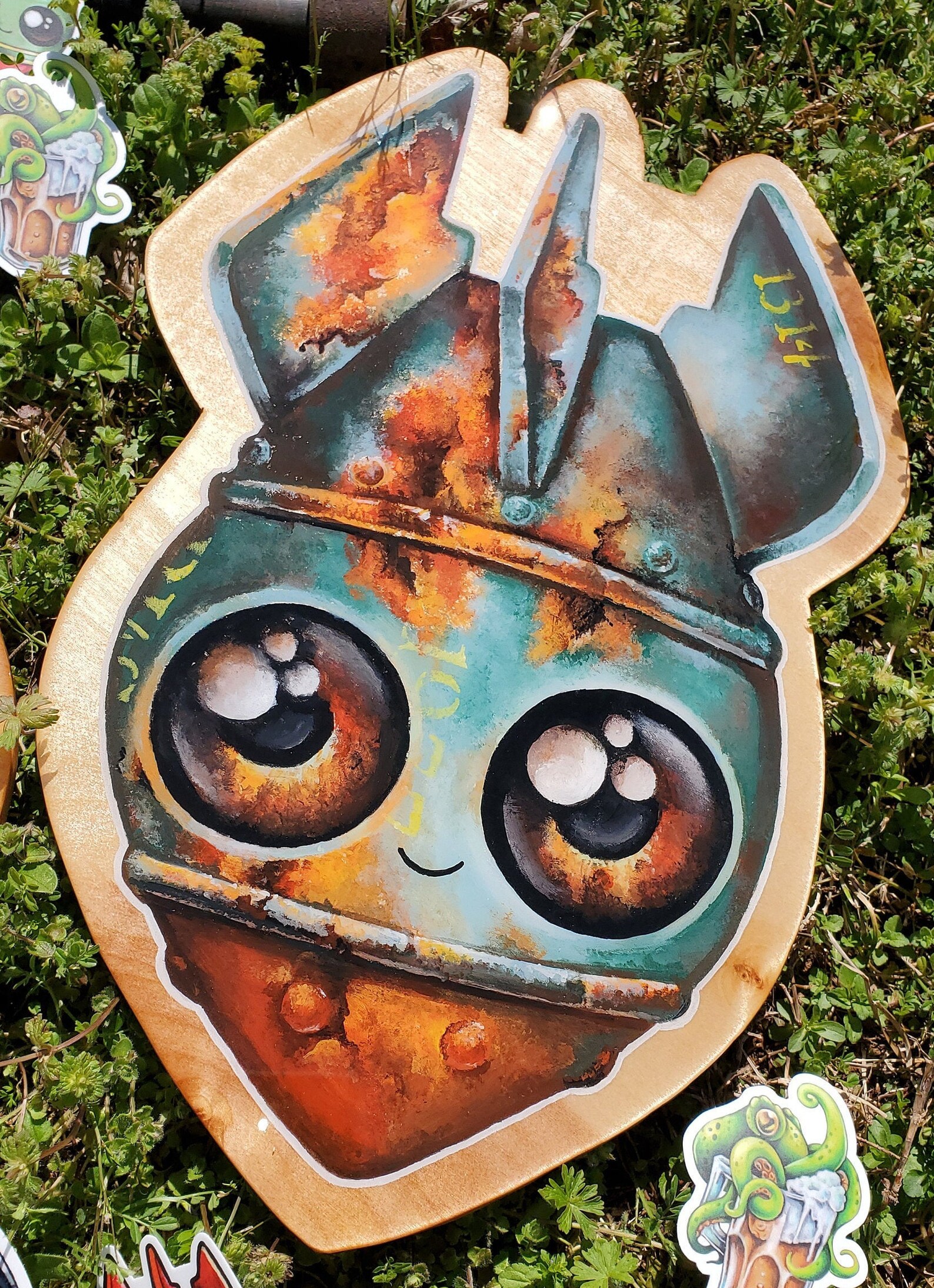 CUTE NUKES Original Ary Atom Bomb Art Nuclear Warhead Art Resin Wood ...