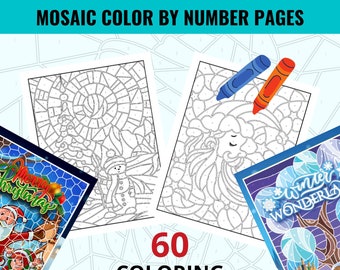 free printable mosaic coloring book pages