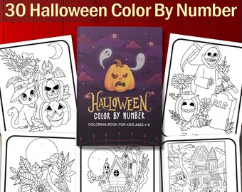 Halloween Coloring and Activity Pack for Kids Halloween - Etsy