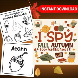 BEST VALUE I Spy Fall Autumn Book for Kids Ages 2-5 - Instant Download ...
