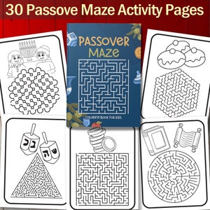 BEST VALUE Passover Maze Coloring Book for Kids - Instant Download ...