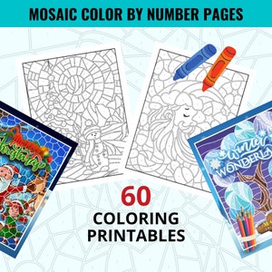 mosaic colour by number printables