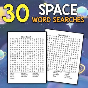 BEST VALUE 30 Outer Space Word Search Puzzles for Kids and Adults Who ...