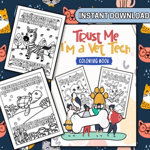 vet tech coloring pages printable