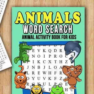 BEST VALUE 30 Animals Word Searches for Kids: Easy and Fun Activity ...