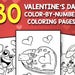 Valentine's Day Color by Number Printable Valentine's Day Coloring Book ...