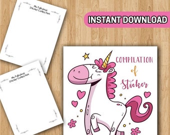 Unicorn Sticker Book - Etsy