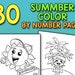 Color by Number for Kids: Summer Coloring Book Summer Vacation Coloring ...