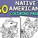 Native American Coloring Book 30 Native Americans Coloring Pages for ...