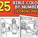 BEST VALUE Bible Color by Number Printable 25 Bible Coloring Pages for ...