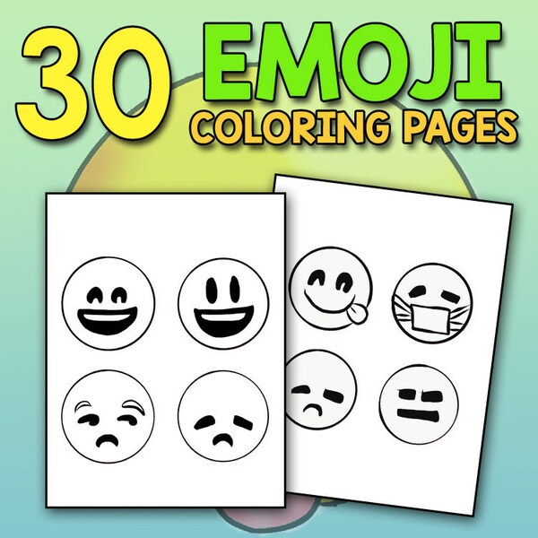Funny Faces Coloring Book - Etsy