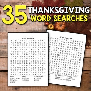 Thanksgiving Word Search: Word Search Puzzle Book for Kids Adults and ...
