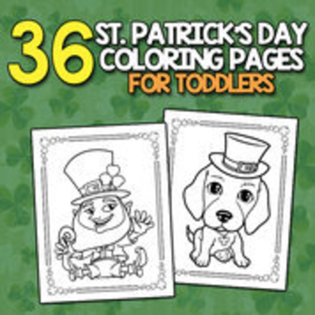 BEST VALUE St. Patrick's Day Coloring Book for Toddlers 36 Printable St ...