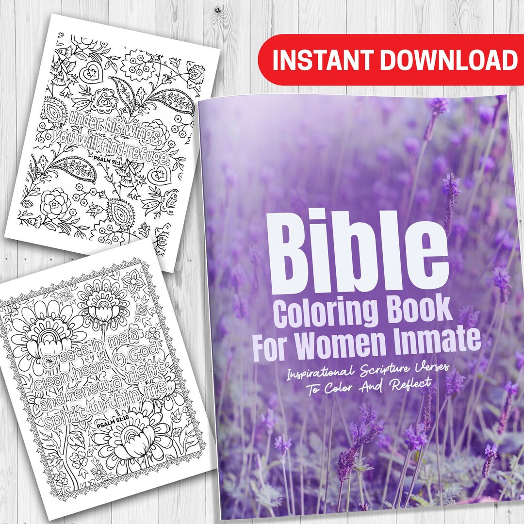 BEST VALUE Bible Coloring Book for Women Inmate - Instant Download ...